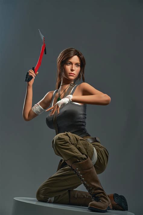Lara Croft 166cm E Cup Cosplay Silicone Sex Doll Game Lady Sex Doll