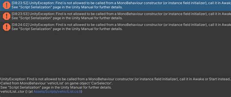 Find Is Not Allowed To Be Called From A Monobehaviour Constructor