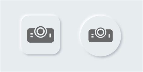 Project Solid Icon In Neomorphic Design Style Multimedia Signs