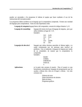 Introducción A Las Computadoras Pdf