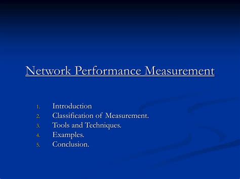 PPT Network Performance Measurement PowerPoint Presentation Free Download ID 885473