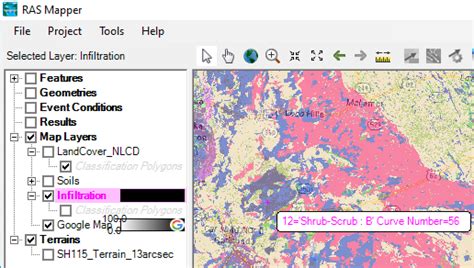 Create A Curve Number Raster File From Infiltration Layer In Ras Mapper Rashmscom