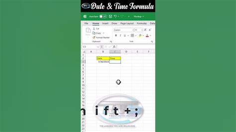 Date And Time Formula In Excel Ms Excel Date Time Formula Shorts