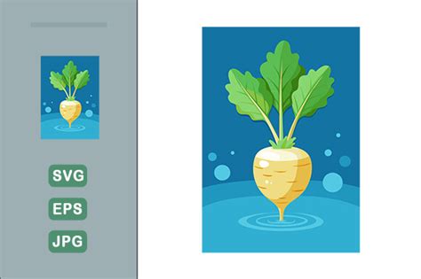 Parsnip Vegetable Water Background Graphic By Design Creativega · Creative Fabrica