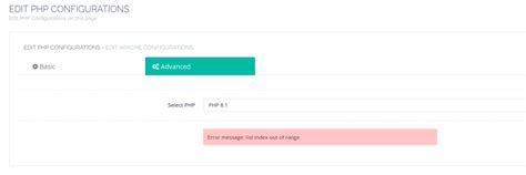 Unable To Open Advanced Php Edit Configurations General Discussion CyberPanel Community