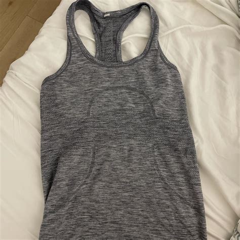 Lululemon Grey Swiftly Tank Size 4 No Depop