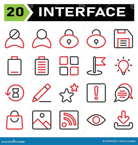User Interface Icon Set Include Block User Avatar User Interface