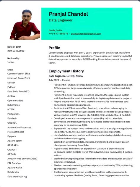 Resume Final 108 Pdf Apache Spark Amazon Web Services