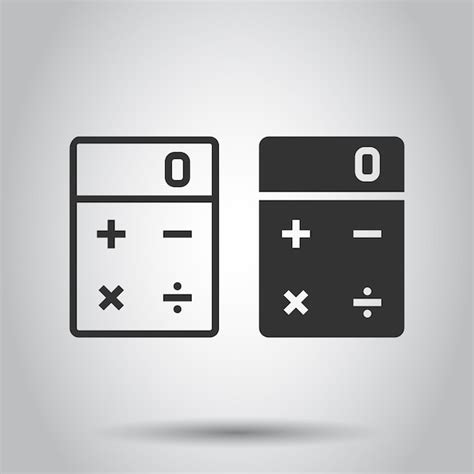 Premium Vector Calculator Icon In Flat Style Calculate Vector Illustration On White Isolated