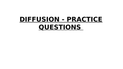 Igcse Biology Edexcel Diffusion Teaching Resources