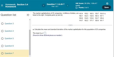 Solved Question A Calculate The Mean And Standard Chegg