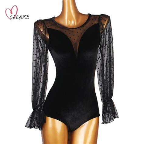 Dance Wear Women Tops Leotard Bodysuit For Ballroom Dance Suit