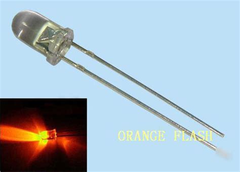 100 5MM 5000MCD Led Lamp Ultra Bright Orange Flash Leds
