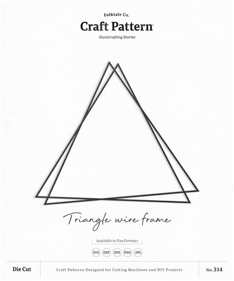 Triangle Wire Frame SVG Triangle Monogram Frame SVG Triangle Frame SVG Frame Clipart