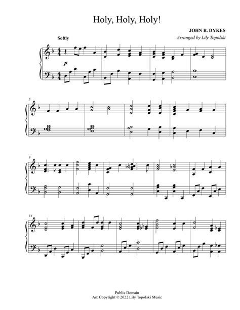 Free Holy Holy Holy Digital Sheet Music