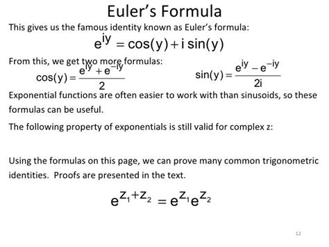 Eulers Formula And Complex Numbers At Gene Courtney Blog