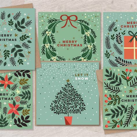 Christmas Card Set Etsy