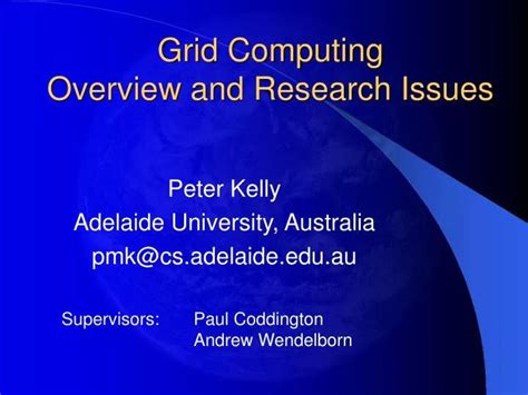 ppt grid computing overview and research issues powerpoint