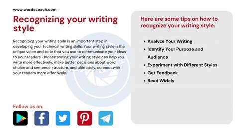 Recognizing Your Writing Style Word Coach