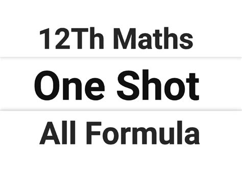 Maths Short Notes For Boards Dev 12th Maths One Shot All Formula By Kumar Hero Relations And