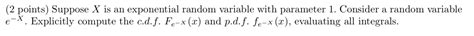 solved 2 points suppose x is an exponential random