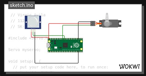Smart Door Servopir Sensors 116 Wokwi Esp32 Stm32 Arduino Simulator