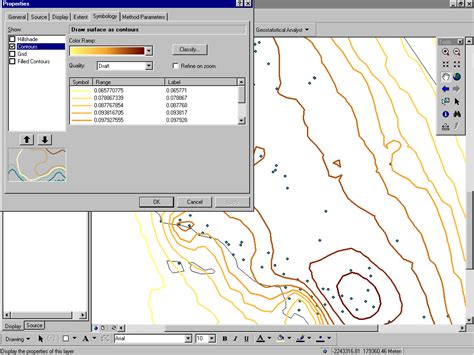 symbology of contour lines in arcmap geographic information systems