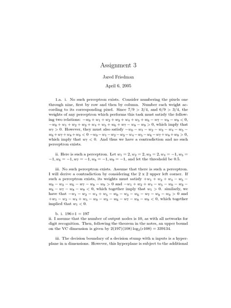 Problem Set 3 Cs181 Pdf Artificial Neural Network Applied Mathematics