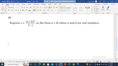 Solved Express Z 7−i 1 2i 2 In The Form A Ib Where A And B