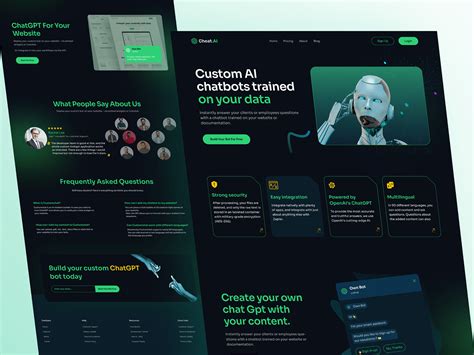 Ai Chatbot Landing Page Design On Behance