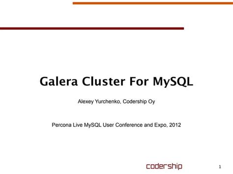 Mysql Galera 集群 Pdf Databases Computer Software And Applications