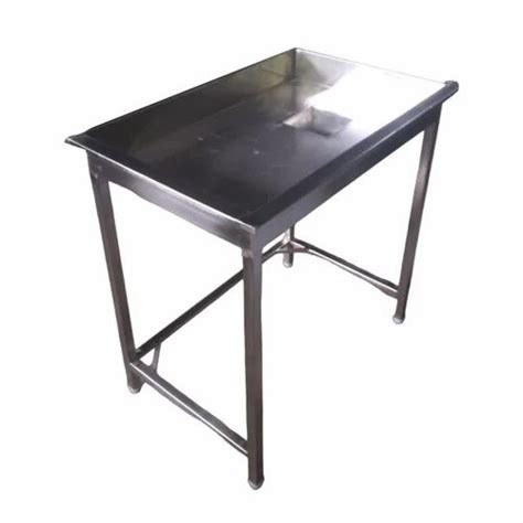 mirror finish rectangular stainless steel dump table for restaurants