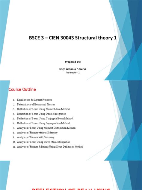 Structural Theory 1 Double Integration Method Pdf Beam Structure