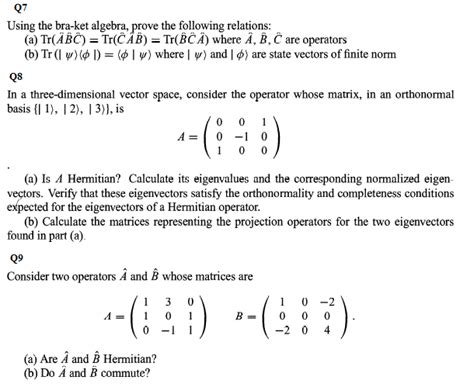 solved using the bra ket algebra prove the following