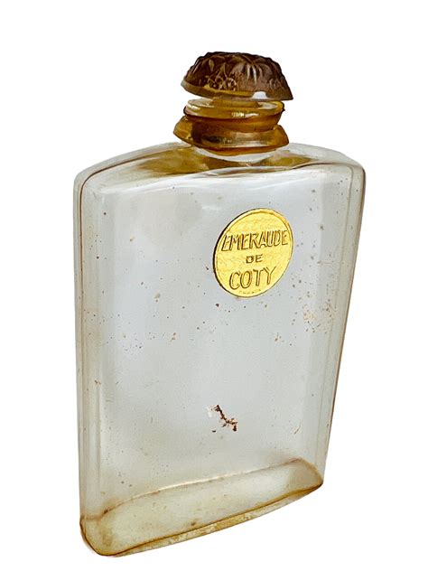 1920s Lalique Emeraude De Coty Perfume Bottles And Slip Case Box 1920s