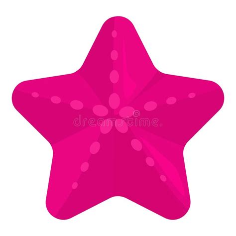 Pink Starfish Is Laying On A White Background Stock Vector