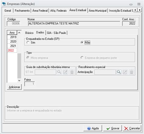 Gia Sp Erro Ao Validar Tabela 2 Cr 05 Campo Refinicial