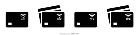 Nfc Card Icon Nfc Payment Icon Stock Vector Royalty Free 2436843665