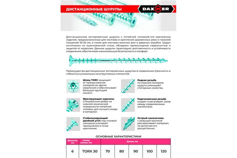 Шуруп дистанционный юстировочный Daxmer Torx 6,0x70 100 шт 00-00452457 ...
