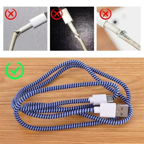나선형 Usb 와이어 보호기 유연한 파손 방지 스프링 보호 로프 Usb 충전 케이블 이어폰 데이터 라인 와인더용 14m
