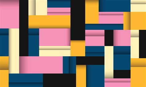 Abstract Rectangular Poster Design Colorful Geometric Background