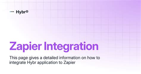 Zapier Integration Hybr®