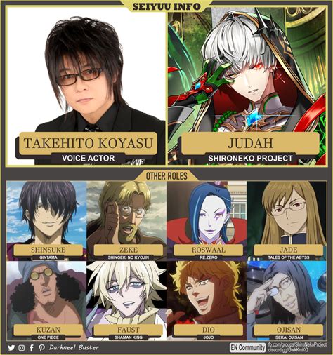 Judah Cv Takehito Koyasu Darkneel Buster By Darkneel Buster On