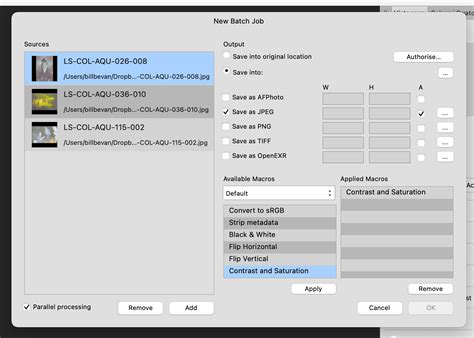 Affinity Photo Batch Job Help Affinity On Desktop Questions Macos