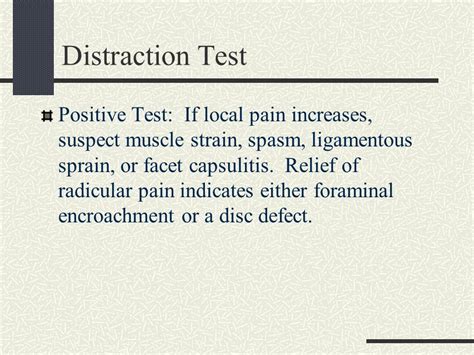 Positive Distraction Test