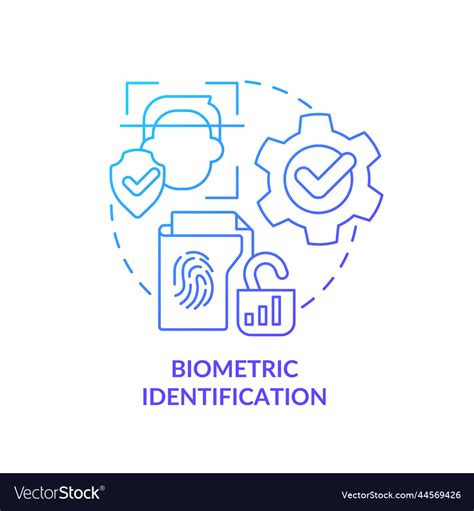 Person Identity Validation Blue Gradient Concept Vector Image