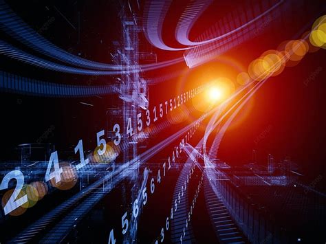 Numeric Information Stream Information Technology Number Light Photo