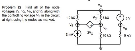 Solved Find All Of The Node Voltages Va Vb Vc And Vd