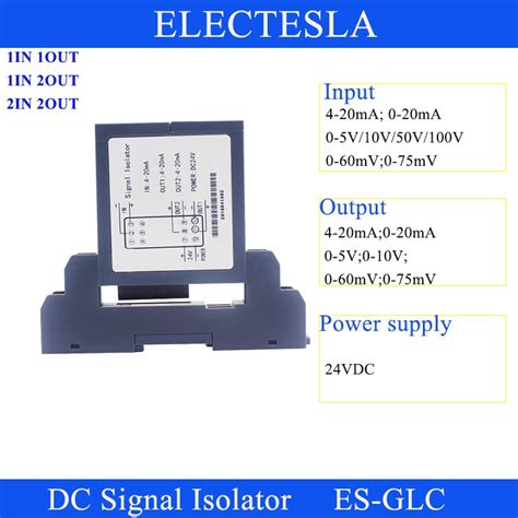 ES GLC DC V To MA Current Voltage Transmitter Signal Isolator Converter V Signal
