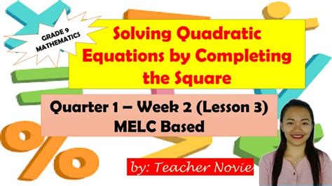 Completing The Square Quadratic Equationpptx